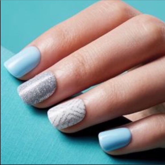 imPRESS | Accessories | New Rare Impress Baby Blue Silver Presson Nails ...